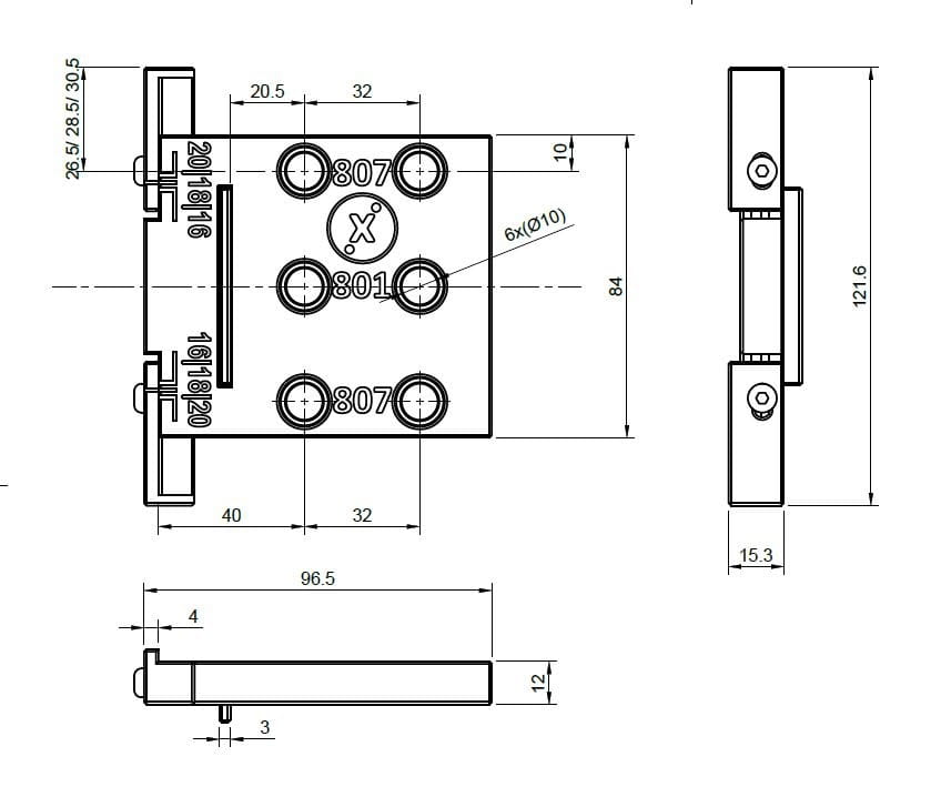 Szablon do zawieszek meblowych CAMAR 801/807 CM platforma zakupowa